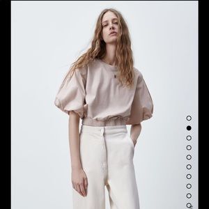 Zara | Tops | Zara Balloon Sleeve Top | Poshmark